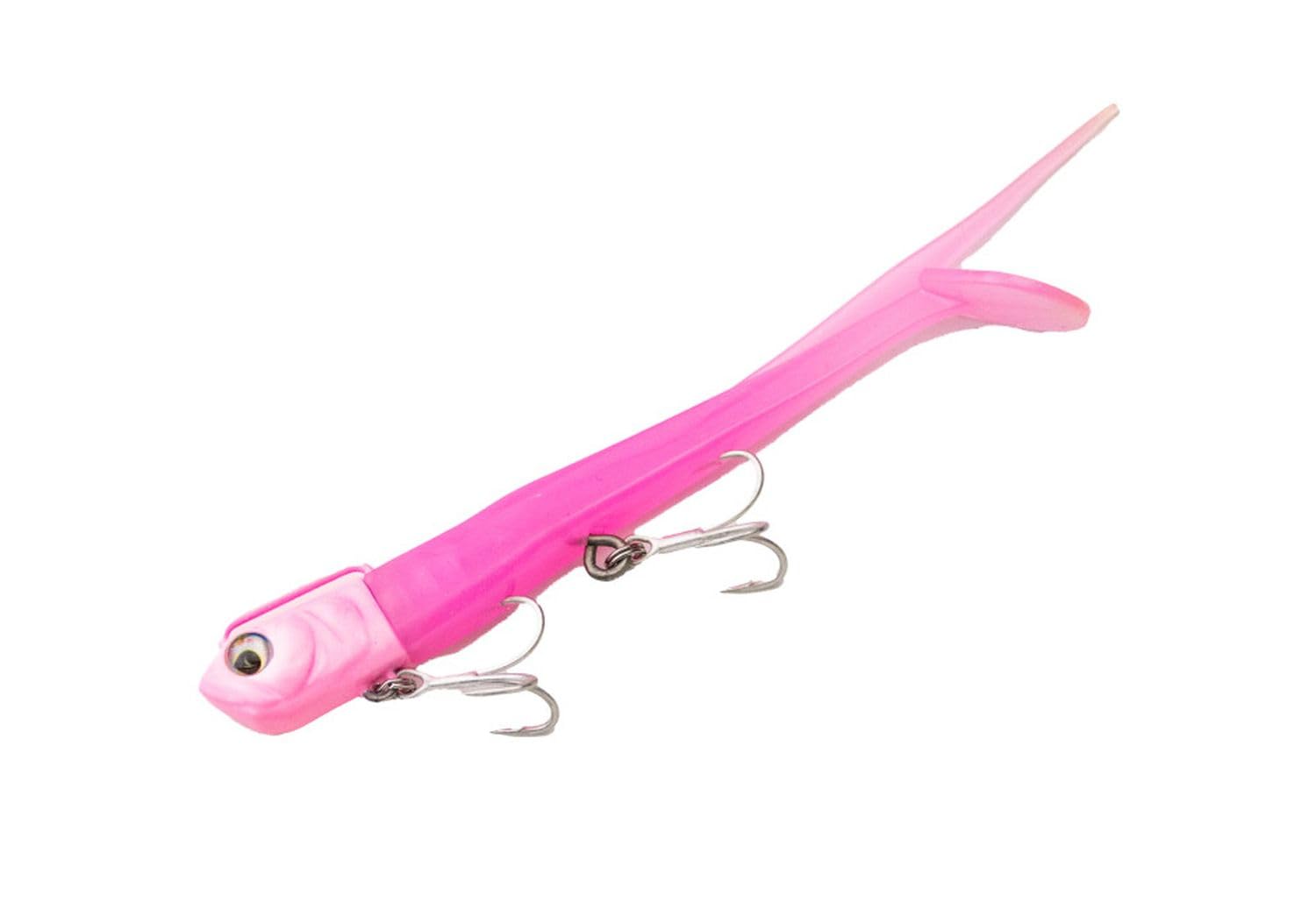 ・長さ:4.5インチ(トレーラーワームのみ) ・重量:30g ・カラー:#820 パステルピンク ・フック:#6 (BKKフック採用) ・リング:#3 ・内容:ジグヘッド1個、トレーラーワーム3本 ・品番:sr30-820