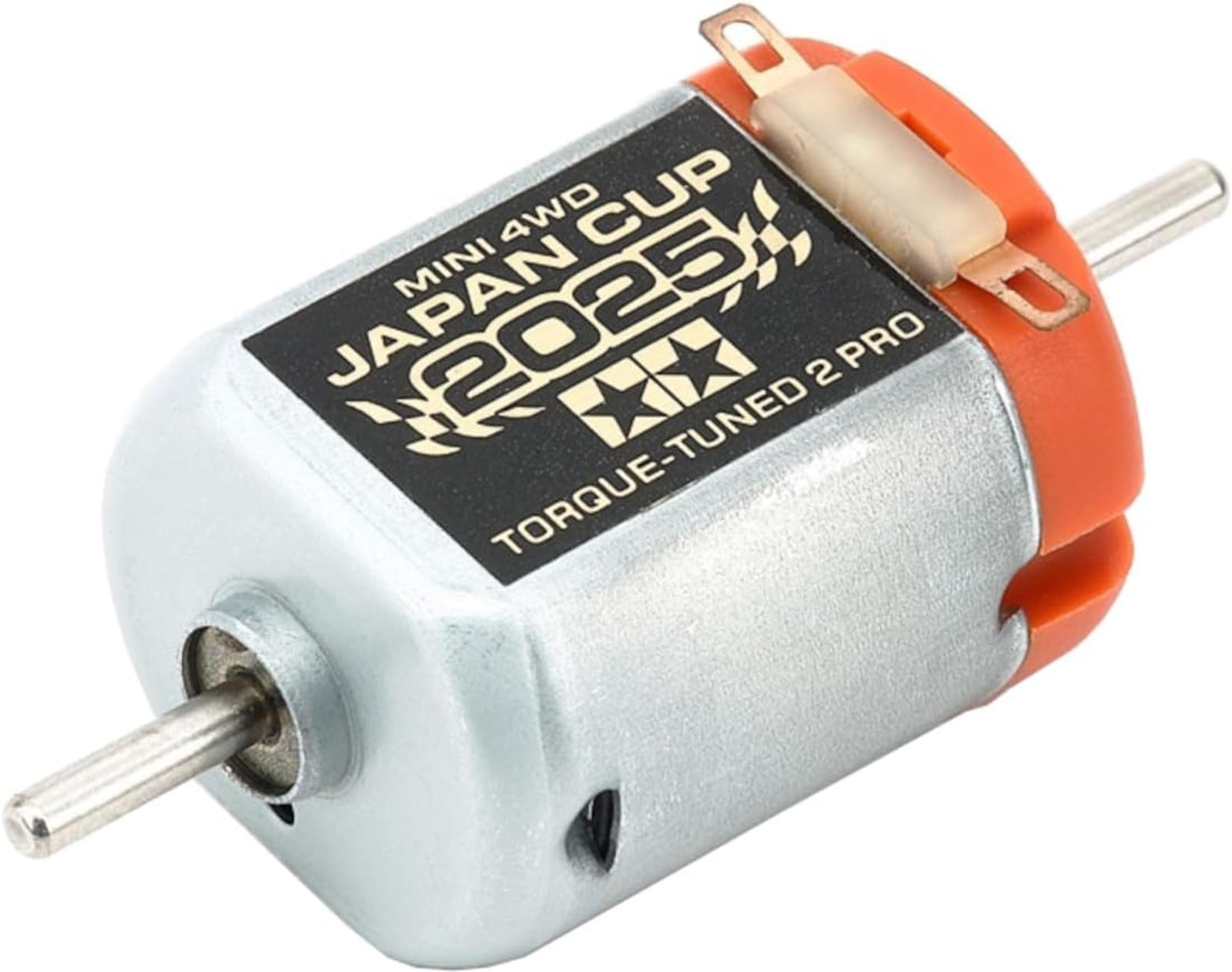 ミニ四駆用グレードアップパーツ ライトユーザー向けのトルクチューンモーター 台紙とモーターラベルに「JAPAN CUP 2025」のロゴを印字したジャパンカップだけの特別デザイン MS/MAシャーシのマシンに使用可能 ※ピニオンギヤは別売りです。