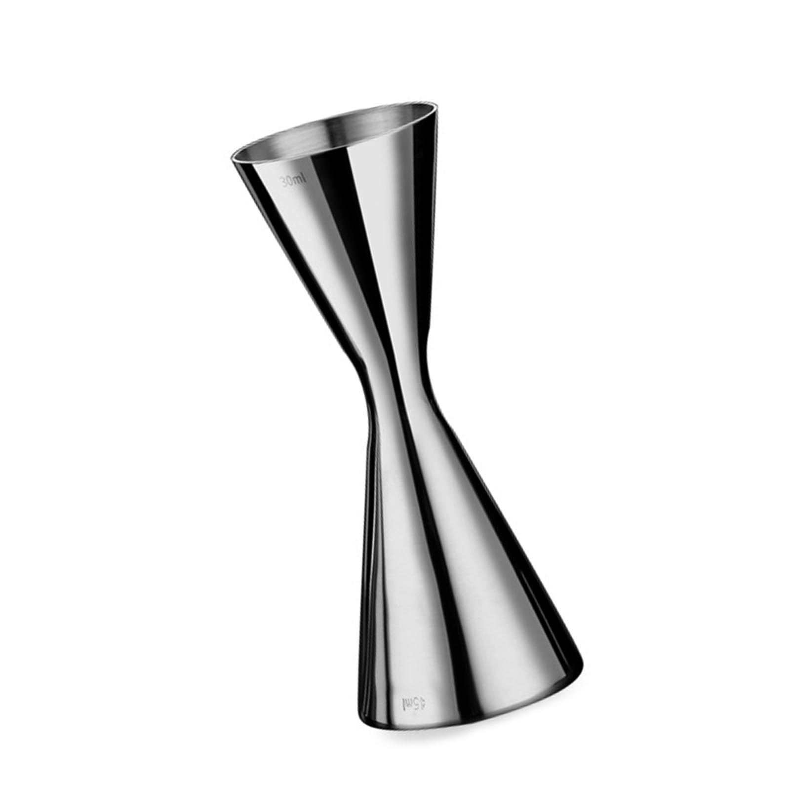 ・容量:30ml / 45ml(双頭設計) ・素材:304ステンレス鋼 ・高さ:11.5cm ・30ml側口直径:4cm ・45ml側口直径:4.8cm
