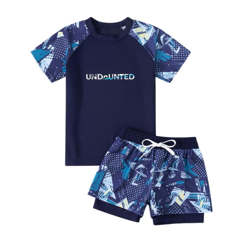 [Suerba] 男の子 水着 半袖 キッズ 子供 ジュニア ショートパンツ セパレート 上下セットセット内容：半袖水着、ショートパンツサイズ：写真をご参照くださいませ。フィット感があるデザインなので、水場でたくさん動き回りたい元気な子供達...