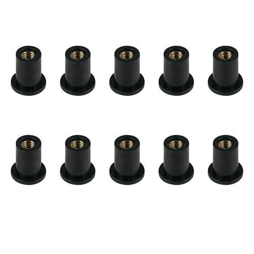 エナジープライス バイク ウェルナット 10個入セット M4片側のネジ締めだけで固定でき、防振・絶縁等の効果を得ることができます。商品サイズ：直径：8mm 厚み：1.3mm材質：ゴム質量：1.6g注意：海外輸入品のため若干の小傷や汚れがござ...