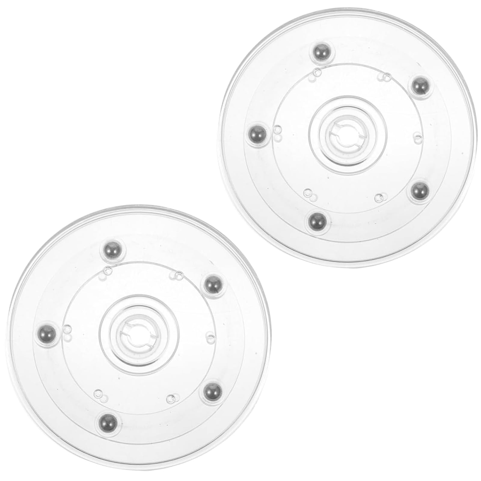 ・回転範囲:360度 ・数量:2個セット ・直径:100mm ・素材:クリアアクリル ・機構:鋼球ベアリング ・耐荷重:20kg