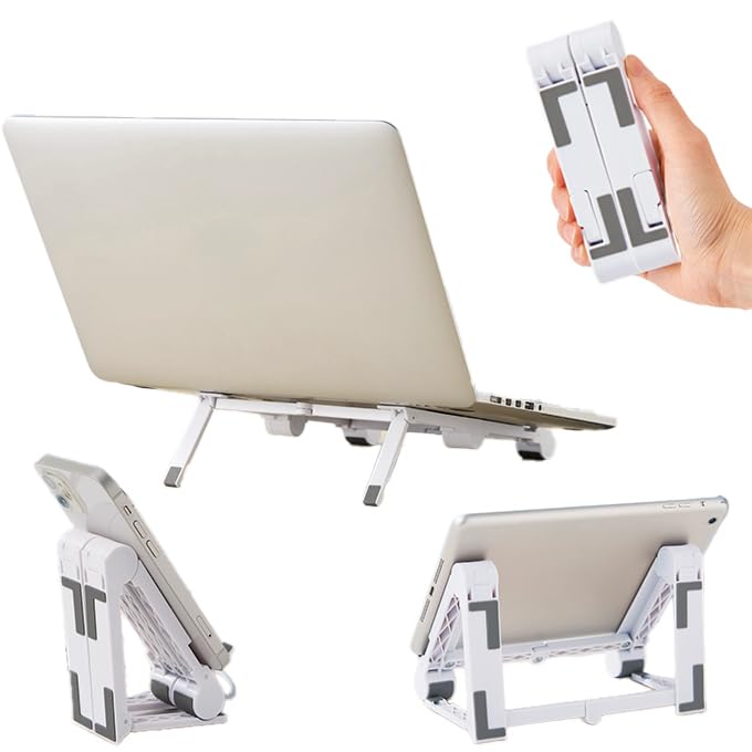 ・サイズ:約4.5×10×11cm(スマートフォン使用時) ・サイズ:約17×10×11cm(タブレット使用時) ・サイズ:約17×25×6.5cm(ノートパソコン使用時) ・サイズ:約4.5×12.9×2.3cm(収納時) ・重量:85g...