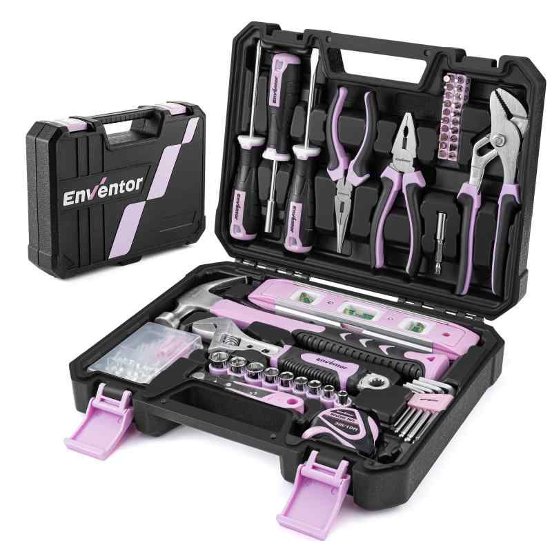 Enventor 工具セット ホームツールセット 家庭修理 工具箱 道具セット 日常ツールキット日常ツールキット…プロフェッショナルコンプリートツールキット:日常の家の修理や基本的なDIYプロジェクトに必要なキーツールが含まれています。 修...