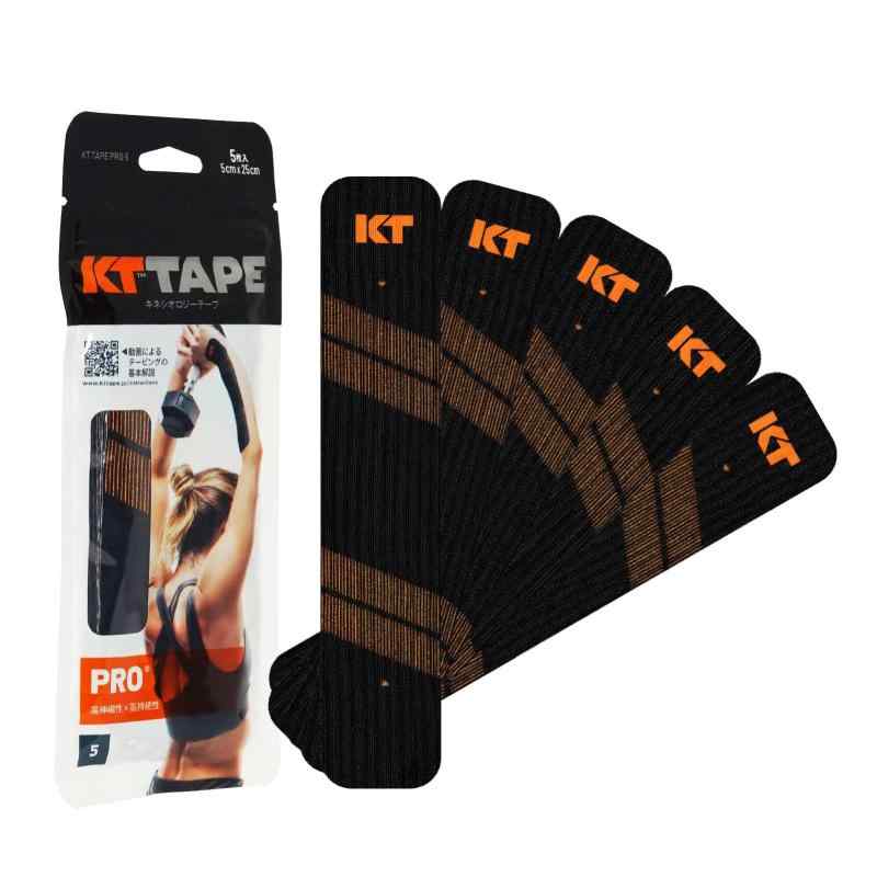 KTテープ(KT TAPE) キネシオロジーテープ PRO5 POUCH (プロ パウチ) プレカット(5cm×25cm) 5枚入 ハサミ不要 全部位対応 フリーサイズ はがれにくい 汗・水に強い 強粘着 肌にやさしい