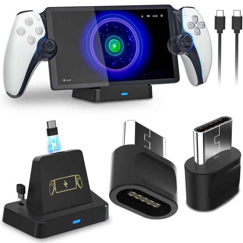 PS5 リモートプレイヤー 用充電スタンド Blitzowl PS Portal 用充電器 PSポータル Portal コントローラー 置くだけで簡単 Type-C式 ケーブルレス 省スペース設計 USB端子対応 過充保護機能 小型コンパ【...