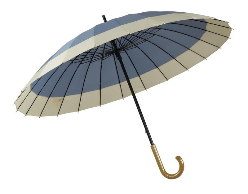 サントス 長傘 24本骨 蛇の目傘 60cm本体サイズ:約86×13×4cm、親骨:約60cm、開傘時直径:約110cm本体重量:約540g素材・材質:(傘生地)ポリエステル、(親骨・中棒)スチール、(手元)合成木原産国:中国開閉:手開き式