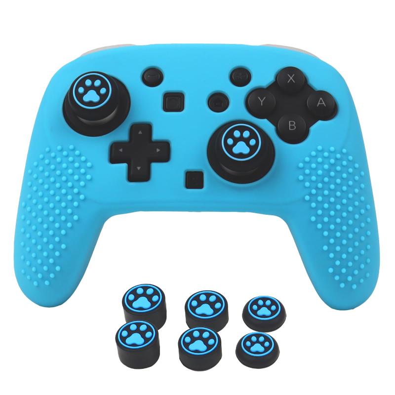 RALAN Switch 2 Pro コントローラー保護ケース シリコン製 ジョイスティックカバー2個付き ピンク 滑り止め加工 人間工学に基づいた設計 快適なジョイスティック安全な保護：Switch 2 Pro用コントローラー保護ケースは...