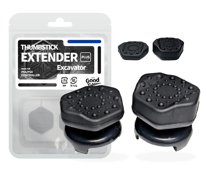 【Plus版】PS5 PS4 コントローラー 専用 フリーク FREEK 2個 キャップ 別途 2個付き （ハイタイプキャップ：U型/ロータイプキャップ：U型/色：ブラック）Thumbstick Extender for PS5 / PS4...