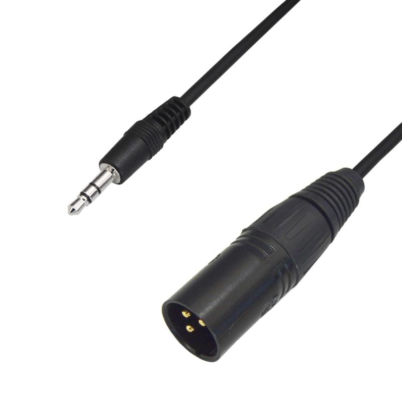 F-Factory 3.5mm TRS(3極)ミニプラグ (オス) - XLR(キャノンプラグ) (オス) 変換ケーブル