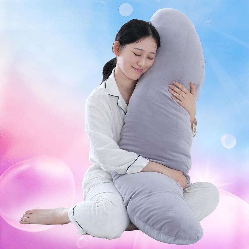 Maru Living 抱き枕 だきまくら【心も体も癒される ふわもちだき枕】だき枕 抱枕【抗菌防臭防ダニ帝人TEIJIN中綿×極細とろける綿】抱き枕 妊婦 快眠グッズ 安眠 もちもち 隠しファスナー 吸湿 【心も体も癒し 密着でフィット ...