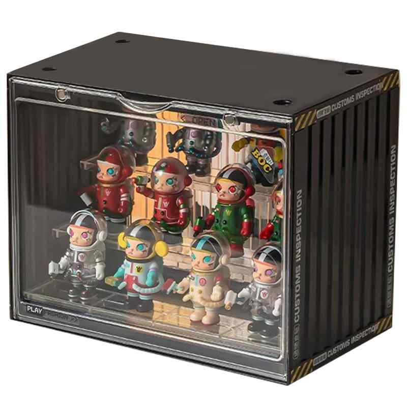 コレクションケースデザイン:高品質な透明ドアと便利な多層ラダーデザイン。視界が非常にクリアで、人形の位置調整にも便利。