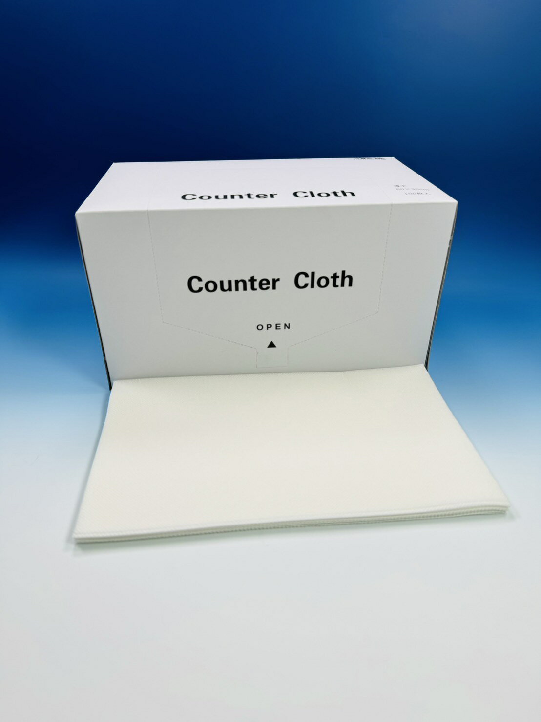 商品情報 個数 100枚/箱 素材 レーヨン80％　PET20％ サイズ 350mm×600mm 目付 50g/平方メートル 販売元 (株)KCCカウンタークロス／薄手／50g／ホワイト　1箱 KCCオリジナルのカウンタークロスは薄手タイプ...