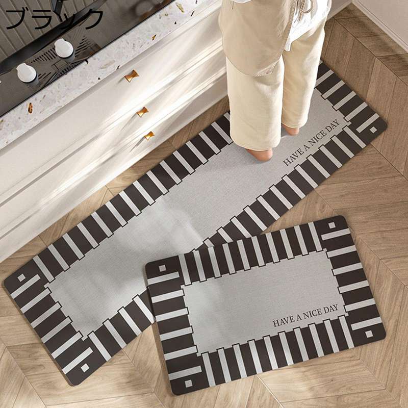 　　　 ◆◇◆人気の秘密◆◇◆ 【いろんな場所で使える】キッチンやバスルームだけでなく、ソファの前やベッドサイドに敷いてもステキなアクセントになります。 【拭くだけの エンボス加工 キッチンマット】PVC製 キッチンマット お手入れが簡単，...