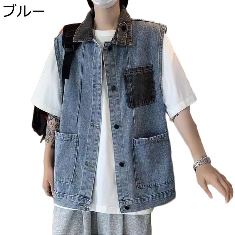 　　　 ◆◇◆人気の秘密◆◇◆ 【素材】デニムベストのカラーはロック風のカラーになっており、Tシャツやカットソーといった幅広いスタイリングでレイヤードを楽しめる一着。 【レイヤード】春夏はTシャツの上に、秋冬はシャツやパーカーの上にサッと羽...