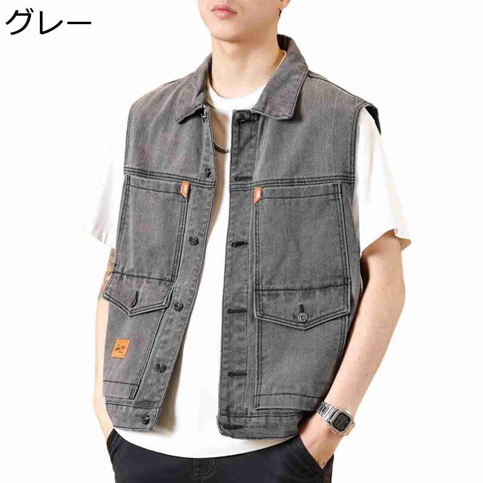 　　　 ◆◇◆人気の秘密◆◇◆ 【上質素材】優しい生地、柔らかく快適、速乾性と吸水性、簡単、裏地の中空のデザインを選択すると、涼しく快適に感じられます 。 【オシャレ】ファッション感抜群の仕上がりでブラスト加工が効いたデニムジャケットです。...