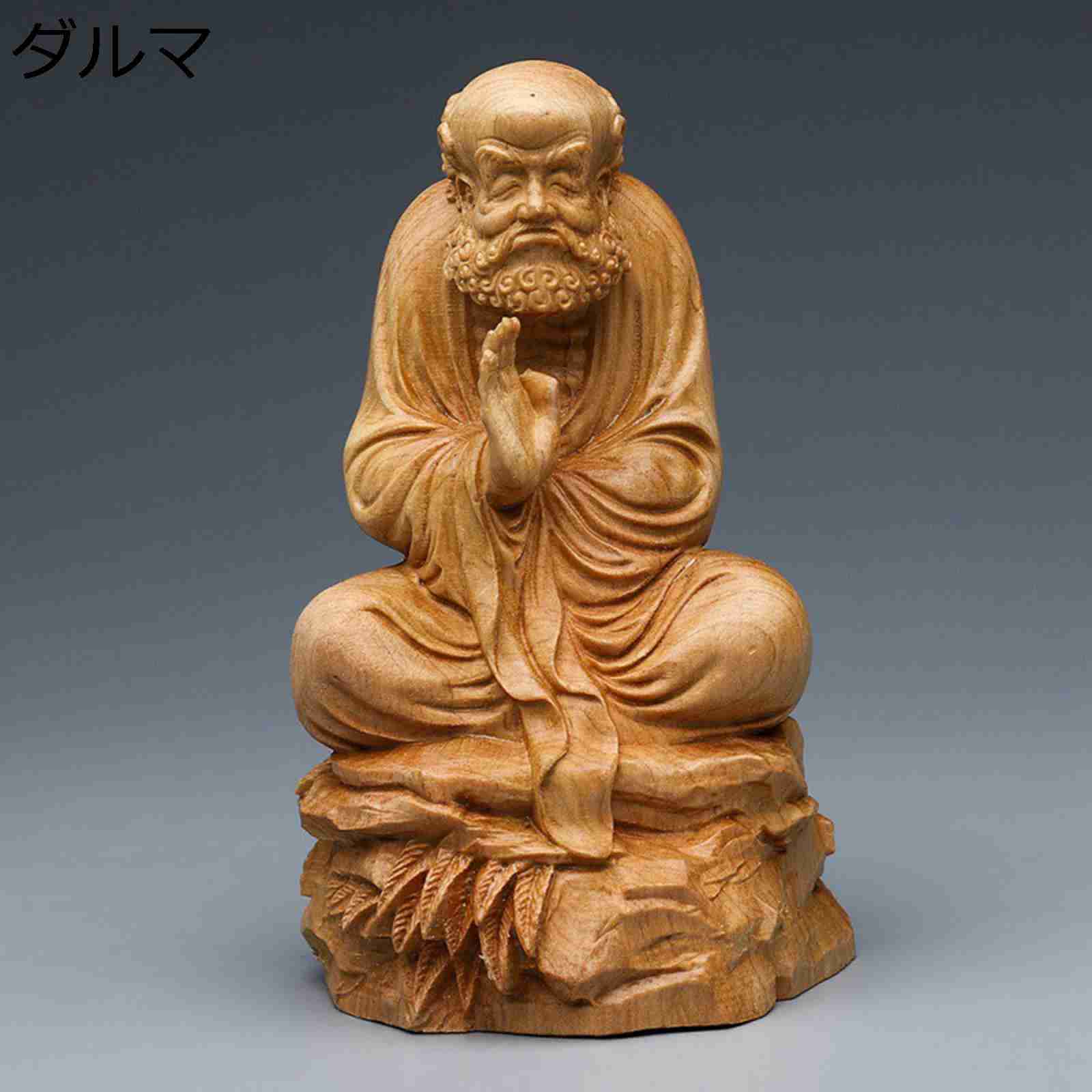 　　　 ◆◇◆人気の秘密◆◇◆ 製品材質：桧木（ヒノキ） / 製品サイズ：高さ：12.5cm 奥行：7cm / 手作業で測ったので少しの誤差が有ります（1cm以内）。 伝統を踏まえた高度な彫刻技術を持つ熟練の仏師が、一つ一つ心を込めて彫り上...