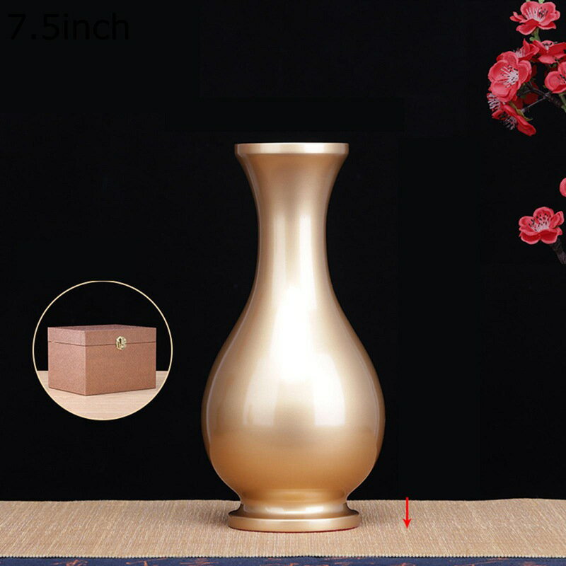 　　　 ◆◇◆人気の秘密◆◇◆ 装飾: 香炉、花瓶、家の装飾品として使用できます素朴な装飾です シングルステム花瓶: 仏教ホール、寺院、リビングルーム、ティールーム、レストランなど、チューブ用 黄金の花瓶: 銅素材で作られており、長期間使用...