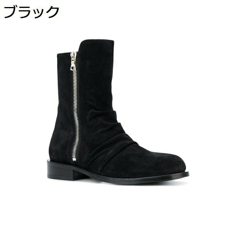 　　　 ◆◇◆人気の秘密◆◇◆ 【ジップ】サイドに施されたジッパーは、控え目な出で立ちの中にアクセサリーを付けたような存在感。さらに、ジッパーなので脱ぎ履きが簡単。 【素材】牛革素材を使用したブーツ、細やかな質感を持ち、通気性が良い、着てい...