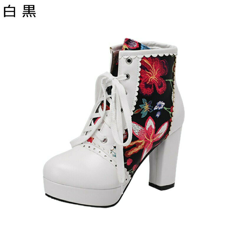 　　　 ◆◇◆人気の秘密◆◇◆ 【仕様】素材：Puレザー；ヒールの高さ: 9cm；防水台：4cm； ヒールのタイプ: 太ヒール；今年らしいトレンド感に加え、歩きやすいのが魅力〜脚長に見えるデザインです。 【ショートブーツ】レッグラインを美し...