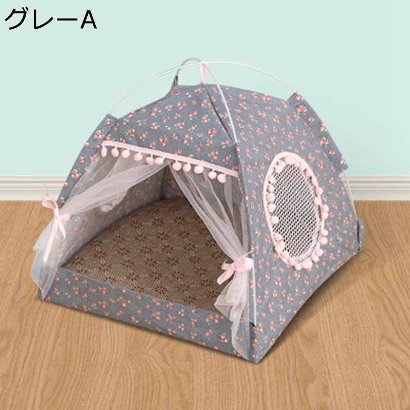 　　　 ◆◇◆人気の秘密◆◇◆ 【四角構造設計】曲げ可能で強力な高反発繊維サポートロッドは丈夫で崩れにくいです。滴下塑性設計：底部には滑り止めテープが設計されて、防水・防汚・耐摩耗です。 【二つのメッシュ窓】このペットテントは半密閉型で、二...