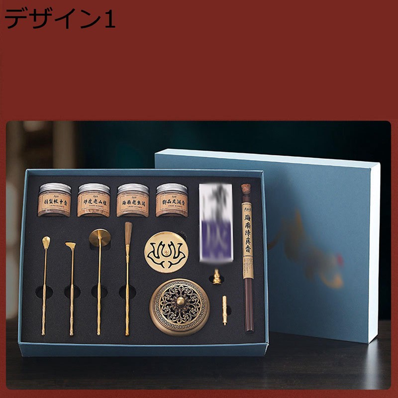 　　　 ◆◇◆人気の秘密◆◇◆ ?組み合わせ設計：蓋付き香炉で、簡単に焼香できます。香篆は美しい図案を作られる、コーン型金型は塗香を円錐形にする。線香と渦巻き線香両用のお香立て。塗香を収納する香瓶。香炉灰を盛るための香灰缶。香炉灰を平らにす...