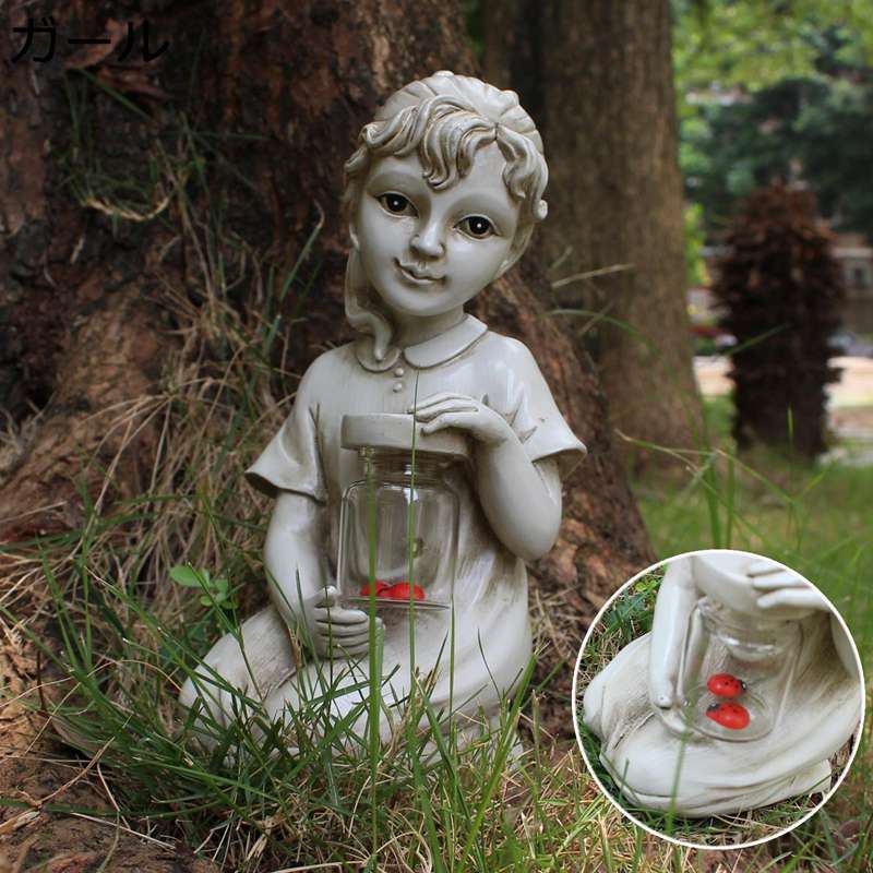 　　　 ◆◇◆人気の秘密◆◇◆ 【樹脂材料・耐久性】毒性がなく、無臭で、色あせず、耐久性のある、自然で環境に優しい樹脂材料を採用しています。日光にさらされにくく、色落ちせず、耐久性のある防水塗料を採用されています。 【置物ライト】ガーデンオ...