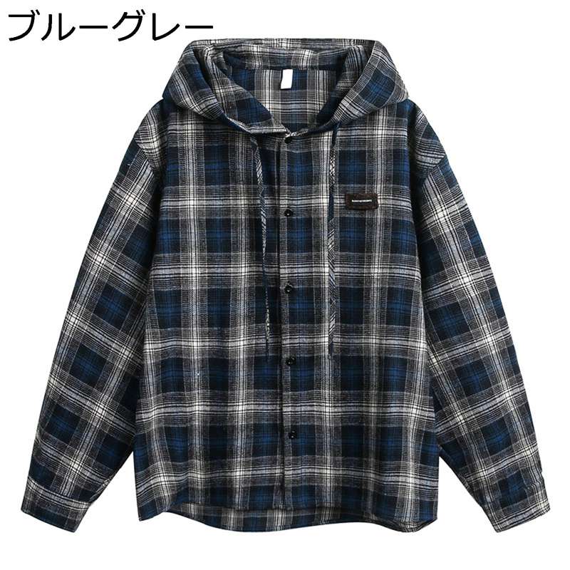 　　　 ◆◇◆人気の秘密◆◇◆ 【フード付き】ドローストリング付き、胸ポケットあり、ラウンドカット丈。トレンドのゆったりシルエットのチェックシャツパーカー。適度なドロップショルダーで旬な印象に仕上がります。 【着心地の良さ】厚手すぎないので...