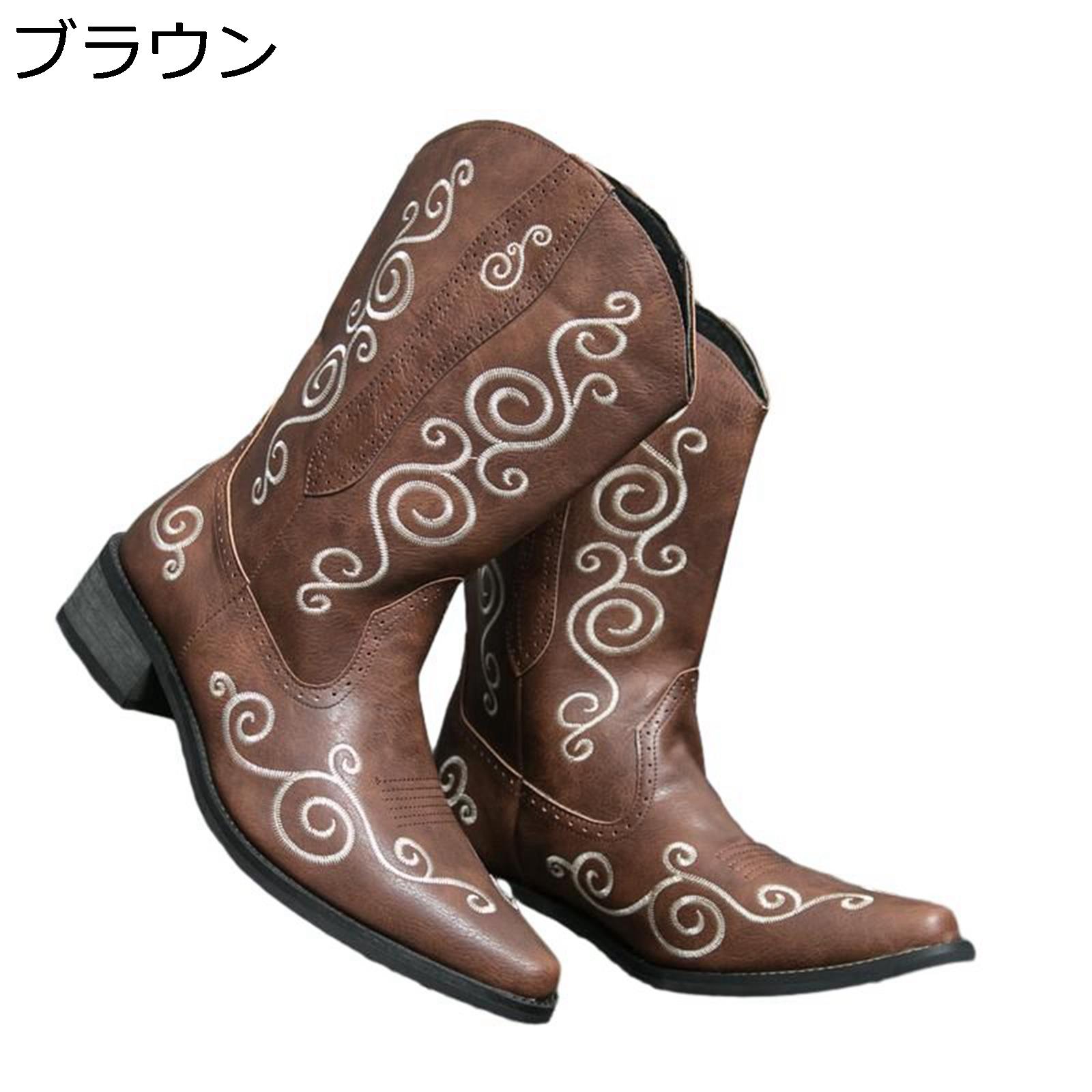 　　　 ◆◇◆人気の秘密◆◇◆ カウボーイブーツの素材:このウエスタンカウボーイブーツは、高品質のPUレザーのアッパー素材と滑り止めのラバーソールで作られています。ソフトな合成通気性のある裏地は、一日中快適な履き心地を提供します。このミッド...