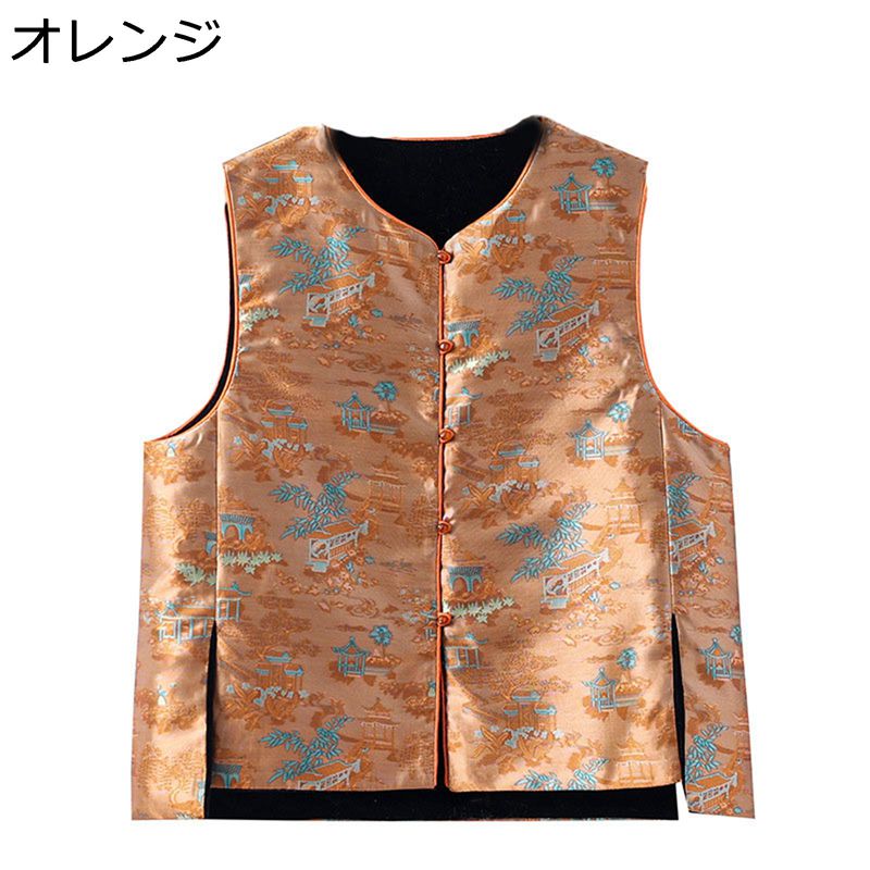 　　　 ◆◇◆人気の秘密◆◇◆ 万能ベスト：上質の生地を選ぶ。肌触りも良く、柔らかくて動きやすいので着脱も楽々。 様々なシーンやコーデに合わせやすい便利な1着なので、流行り廃りも関係なく活躍してくれる万能アイテムです 中華風デザイン：伝統的...