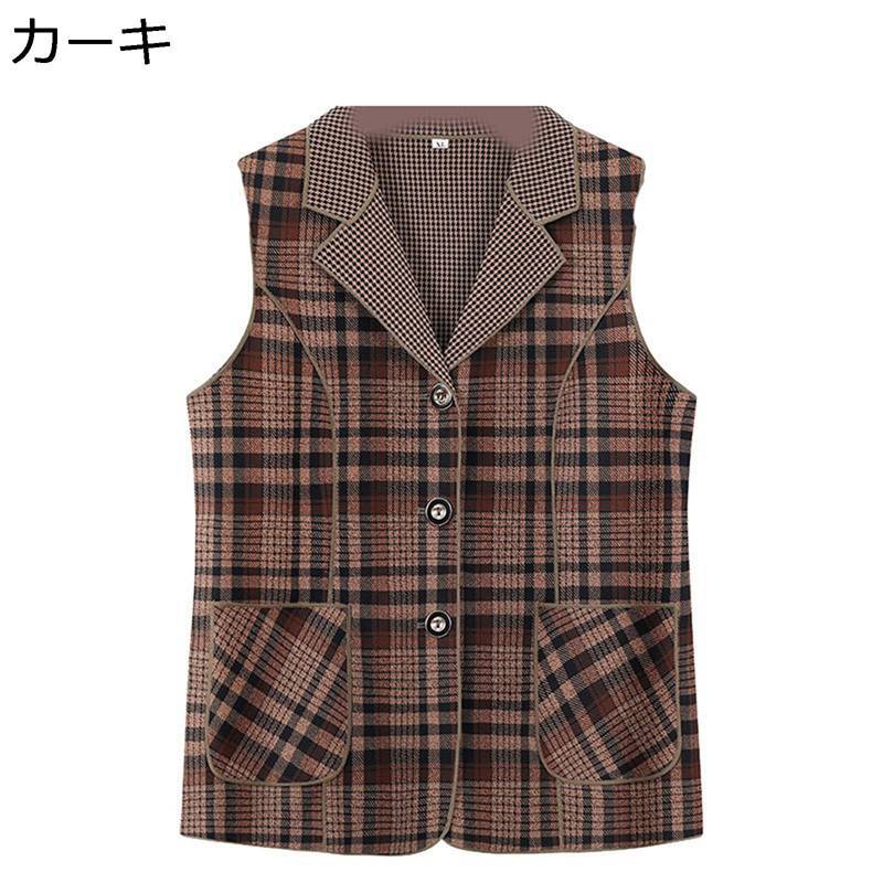 　　　 ◆◇◆人気の秘密◆◇◆ チェック柄：チェック柄デザインが鮮やかで、ファッション性に富んでいます。赤と黒のコントラストが際立ち、着用すると目を引く存在になります。 肌に優しい素材：肌に優しい素材を使用したレディースシニアチョッキです。...