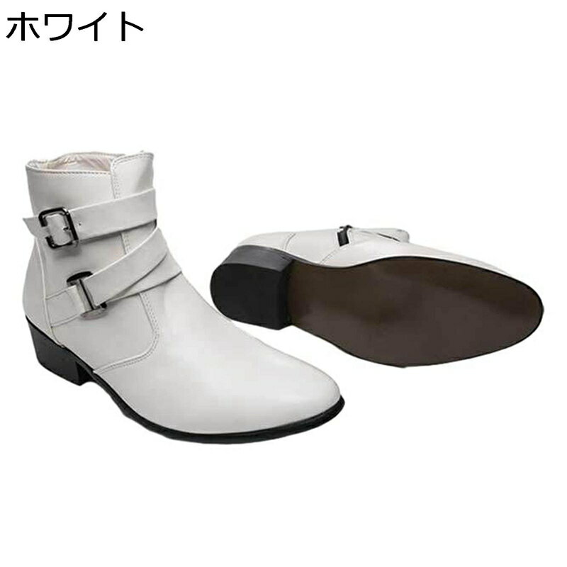 　　　 ◆◇◆人気の秘密◆◇◆ 【上質のPU革】PU革は通気がよく、柔らかくて、耐久性抜群、長持ちできる、防水、軽量、環境にやさしいなどの特徴があります。 【サイドジップ付き】サイドファスナー付きデザインなので脱ぎ履きしやすくさらに軽量なの...