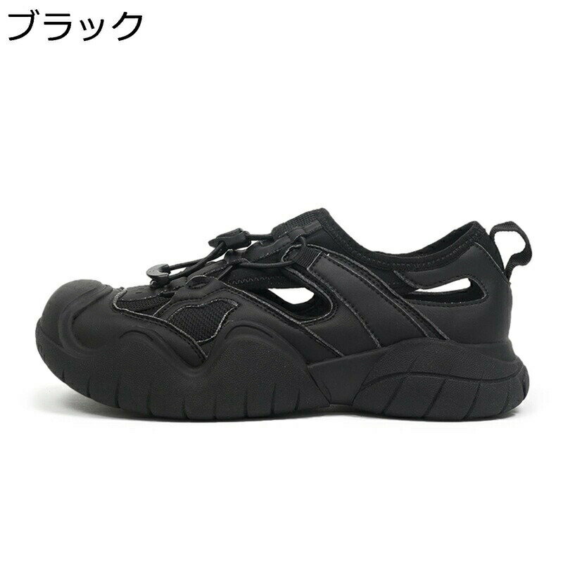 　　　 ◆◇◆人気の秘密◆◇◆ 【ヒールの高さ】3.8cm、メイン素材: PUレザー二層牛革+メッシュ 【厚底サンダル】トレンドの厚底スポーツサンダルで美脚効果にも期待。カジュアルスタイルにぴったりでパンツにもスカートにも合わせやすく重宝し...