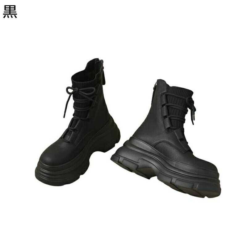 　　　 ◆◇◆人気の秘密◆◇◆ 【仕様】素材：Puレザー/ニット；ヒールの高さ:4cm； ヒールのタイプ: 太ヒール；今年らしいトレンド感に加え、歩きやすいのが魅力〜脚長に見えるデザインです。 【ショートブーツ】今年も大人気間違い無しのショ...