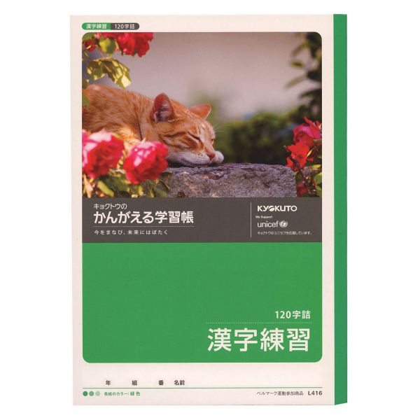 B5：横179×縦252mm漢字練習 B5 120字 15×8商品番号19687商品名学習ノートかんがえるノート　漢字練習120字詰めJAN4901470001510メーカー極東ノートメーカー品番L416