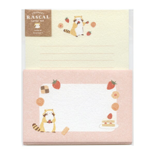 「あらいぐまラスカル」のラスカルといろどりをテーマにしたシリーズのレターセットです。レースのように美しい「落水紙」を使用した美濃和紙レターセット。手紙を書けば気分もほっこりあたたかな気持ちになること間違いなしです。内容便箋:6枚(H178×...