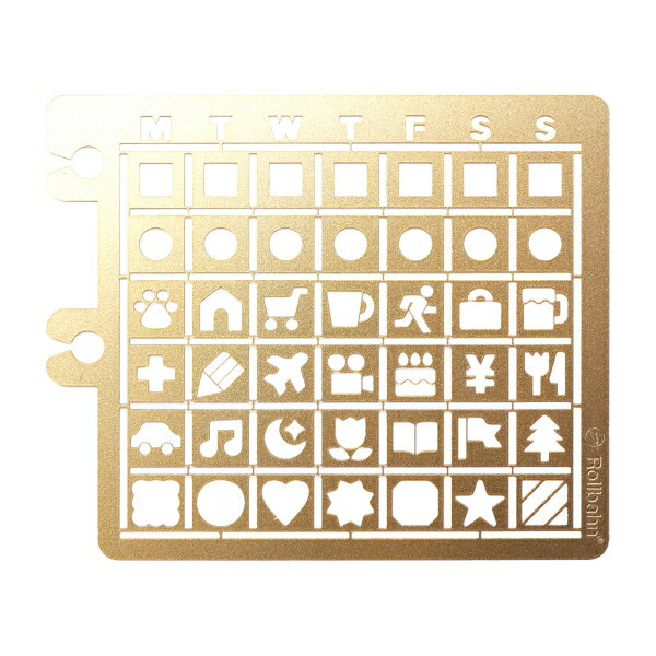 薄手のステンレス素材で作られた、1ヵ月のカレンダーが描けるロルバーン専用のテンプレートです。予定管理やライフログに機能と楽しさをプラスするアクセサリー。ロルバーンポケット付メモの5mm方眼に合わせた四角のマークはTo Doリストを作成できま...