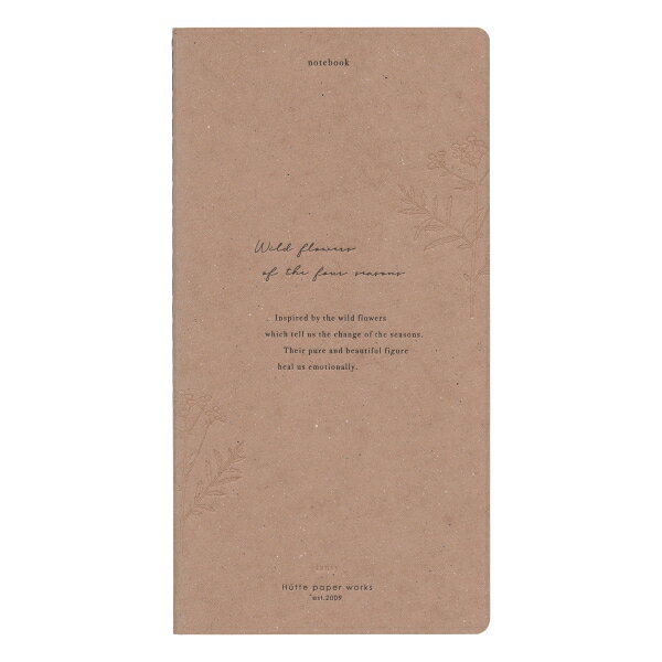 表紙を活版印刷で仕上げたノートで、活版印刷の凹みが、より素敵に上品な可愛らしさを与えてくれています。持ち歩きしやすいスリムな形状のノートで、茶色の糸綴じがいいアクセントになっています。オリジナルのレシピブックにしたり、日記帳や夢ノートに使い...