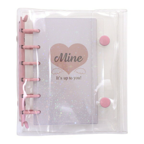 ミニ6(M6)サイズのシステム手帳、バインダーセットです。キラキラ台紙1枚、シール台紙5枚、アイボリー方眼リフィルが20枚入っています。セットに入っているキラキラ台紙に好きなシールを貼ることで、自分だけのオリジナル表紙を作ることができます。...