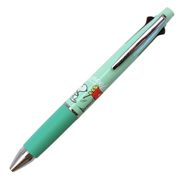 なめらかな書き味のジェットストリームの多機能ペンです。4色のボールペンとシャープペンが1本になっています。かわいらしいスヌーピー柄の限定デザインです。ボールペンインク色:黒・赤・青・緑ポールペン芯径:0.5ミリシャーペン芯径:0.5ミリサイ...