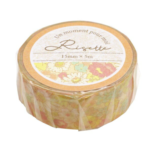 さりげなく咲く花のように寄り添い、笑顔にしてくれる大人の小花柄シリーズ「Risette/リゼット」のマスキングテープです。落ち着きのある小花柄が、お手紙や手帳などを上品に彩れます。サイズ：縦=40mm　横=40mm　厚さ=15mm商品色傾向...