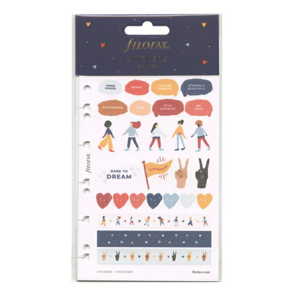 創業100周年を迎えたファイロファックス社の2022コレクションシリーズのシステム手帳に挟めるシールセット。3柄2枚ずつの計6枚入り。サイズ：縦=164mm　横=95mm　イラスト表紙パターン：大人商品番号146843商品名限定 手帳用シー...