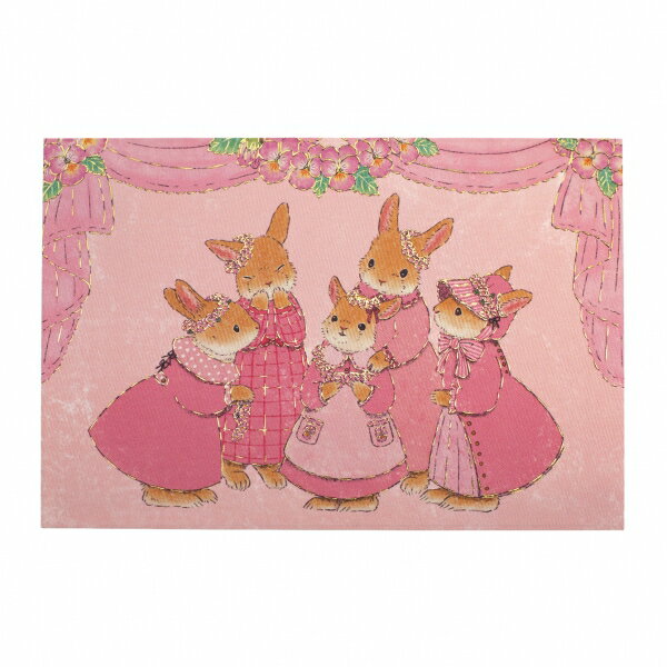 イラストレーター「茜ことこ」の温かいタッチに金箔をアクセントにした絵本のワンシーンのようなポストカードです。春のお花を堪能する動物たちが繰り広げるストーリーをお楽しみください。サイズ：縦=148mm　横=100mm　厚さ=1mm商品色傾向：...