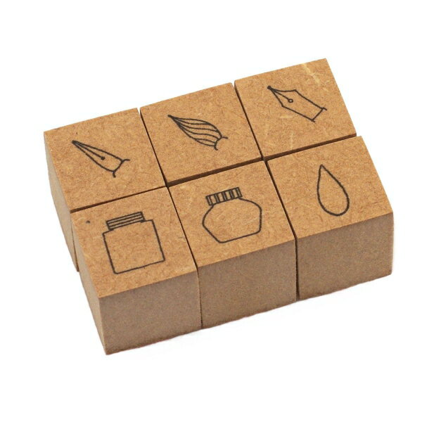 万年筆やガラスペン、つけペンなどで使うインクのボトルをイメージして線画でデザインされた、インクコレクションを記録することを想定して作られたゴム印ハンコのセットです。ノートや手帳にハンコを押して記録したいインクで色をつけます。インクの色名やメ...