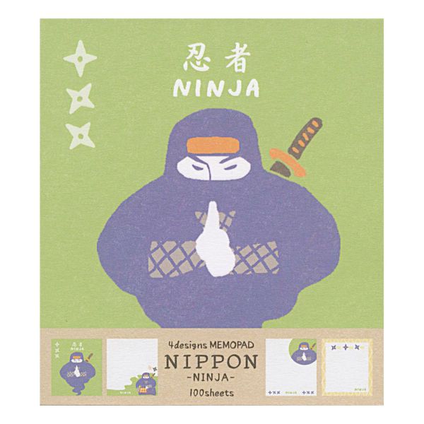 粋なNIPPON柄のメモパッドです。たっぷり100枚綴りのメモパッドは25枚×4柄も入っているので気軽に使えるのも嬉しいポイントです。・100枚綴り(4柄アソート)※本商品は和紙を使用しておりませんサイズ：縦=90mm　横=80mm　厚さ=...