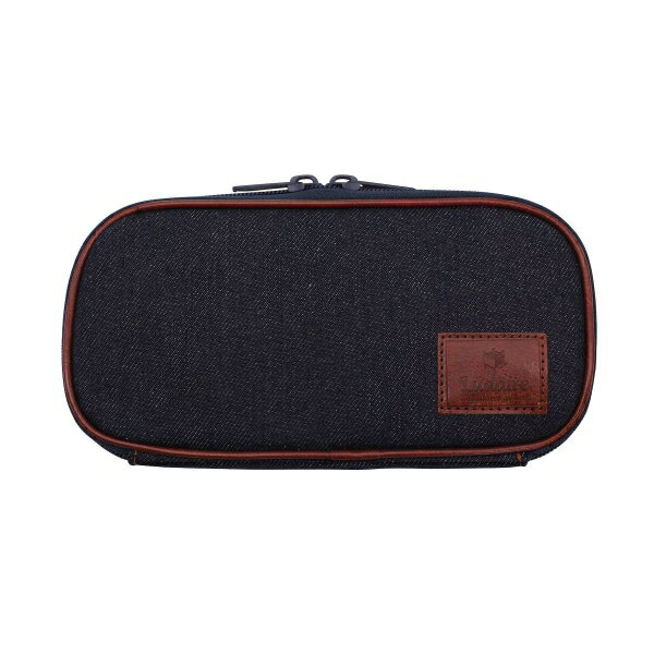 左サイドには物差しやカード、右サイドにペンを収納できるラダイト定番の人気のラウンドジップ型ペンケース。帯状のペン差しは形態問わず差し込めます。素材には岡山のアパレル生地メーカーに特注して織り上げたデニム生地を使用しています。サイズ：縦=10...