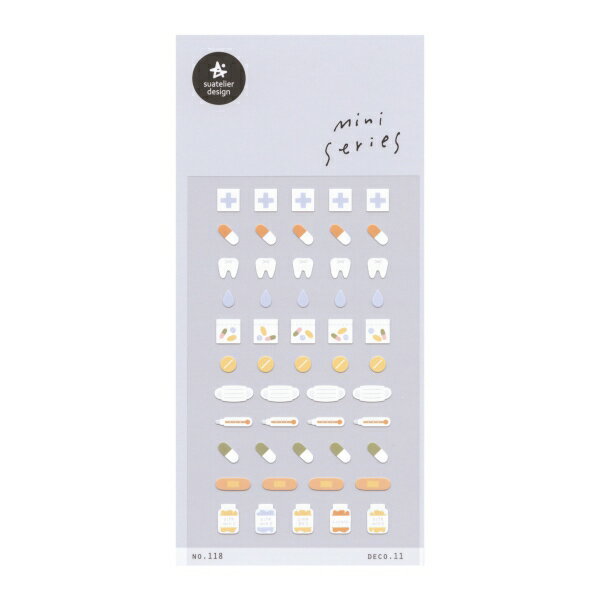 スワテリエのミニアイコンのシールは、手帳やダイアリーのデコレーションにぴったりです。テーマに沿ったデザインのシールがたっぷり入っています。サイズ：縦=150mm　横=70mm　商品色傾向：白 イラスト表紙パターン：歯商品番号172211商品...