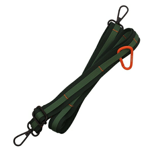 キーホルダーや金具を取り付けられるインナーキャリング用のショルダーストラップです。好きな位置にキーホルダーや金具、ペットボトルホルダーなどを取り付けられます。カジュアルでシンプルなデザイン。カラビナ付きで、長さ調節が可能です。「インナーキャ...