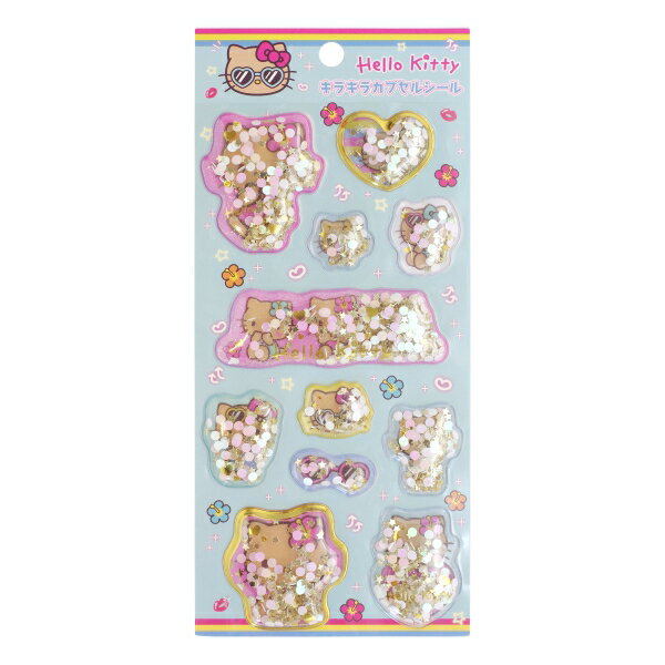 ぷっくりしたカプセルの中にスパンコールとラメパウダーが入っていて、キラキラときれいなカプセルシールです。ハローキティのかわいらしいデザインで、振るとシャカシャカと音が鳴ります。パッケージサイズ:200×95×5(mm)本体サイズ:173×9...