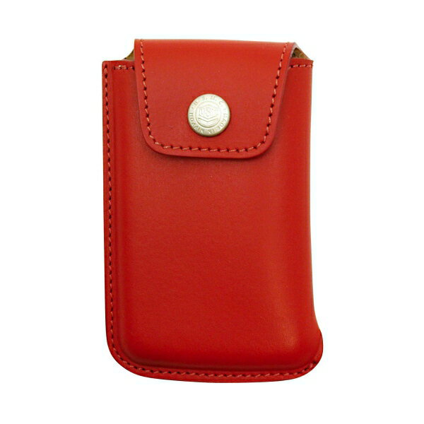 曲線が美しい本革製（キップレザー／仔牛の革）の名刺ケース。縫製、コバの仕上げまで丁寧に作られた大変上質な商品です。革は非常に軽く、手触りも抜群。フラップボタン開閉式の極めてシンプルな作りも魅力的です。紙箱入りなので、ギフトにもオススメ。※詳...